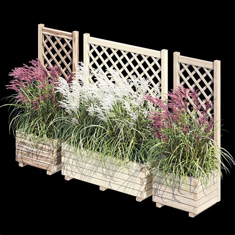 Grass With Lattice 3d Model Cgtrader