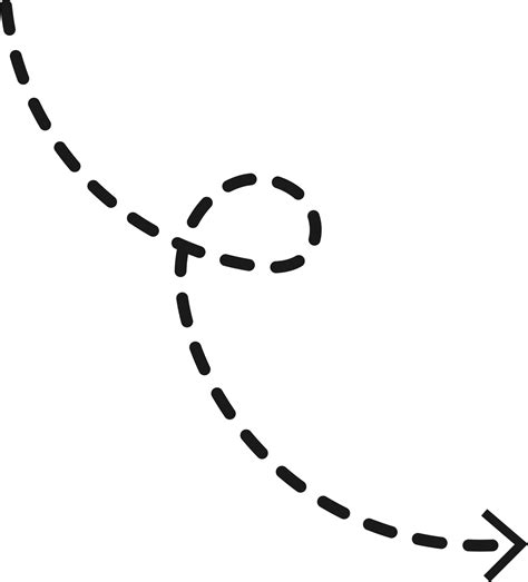 Hand Drawn Dashed Arrow Shape 21999500 Png