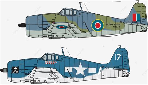 Grumman F6f Hellcat V02 Illustration Airplane Scheme Vector Illustration Airplane Scheme Png