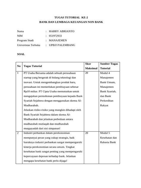 Tt2 Bank Dan Lembaga Keuangan Non Bank Pdf