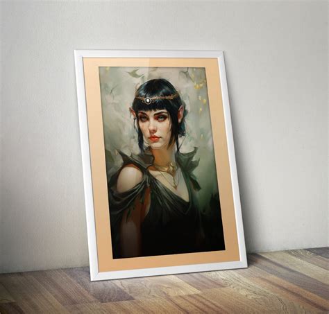 Shadowheart Vintage Portrait Poster Dnd Baldurs Gate Iii Fantasy