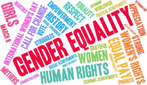 Gender Equality Word Cloud Stock Illustration Illustration Of