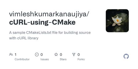 Github Vimleshkumarkanaujiyacurl Using Cmake A Sample Cmakelists