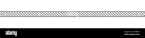 Rope Black And White Illustration Seamless Repeatable Shape Pattern