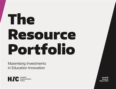The Resource Portfolio