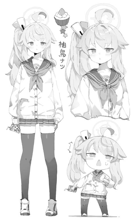 Safebooru 1girl Ahoge Arms At Sides Blue Archive Character Name