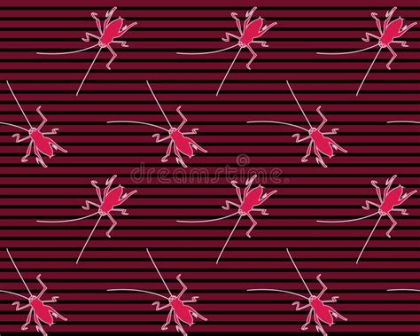 Seamless Vector Pattern With Grasshopper For Fabric Stock Vector Illustration Of Graphic
