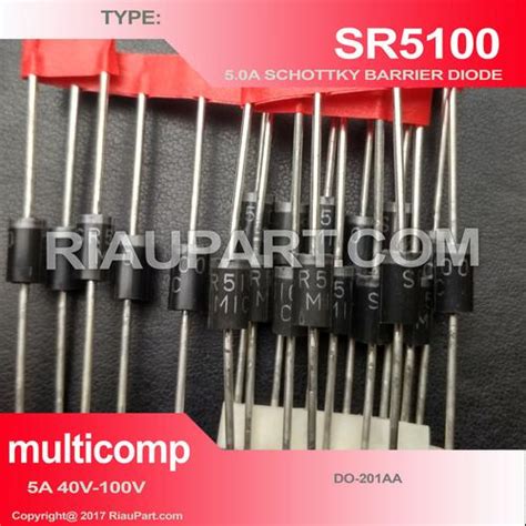 Jual Dioda Sr510 Sr5100 Diode Schottky Barrier 100v 5a Kota Pekanbaru