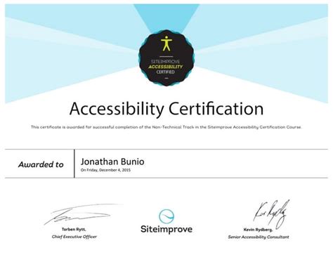 Siteimproveaccessibility Certification Pdf