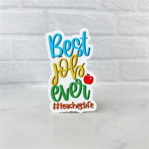 Best Job Ever Teacher Sticker Etsy
