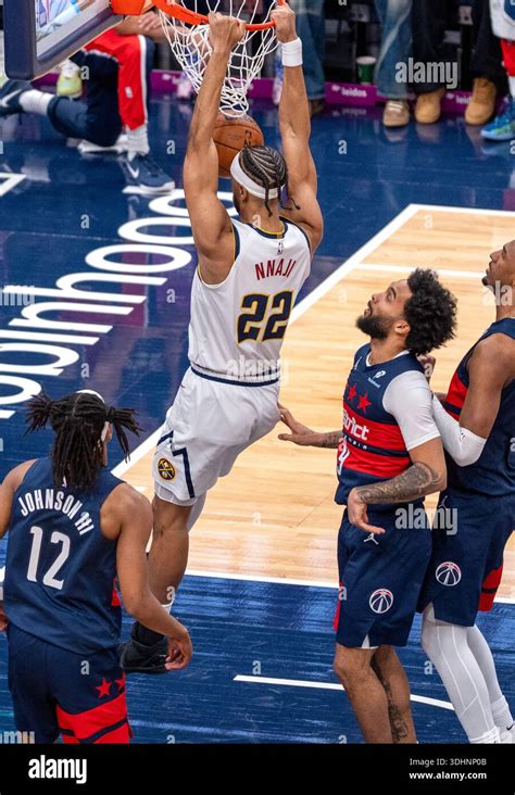 Washington Dc January 22 Denver Nuggets Forward Zeke Nnaji 22 In