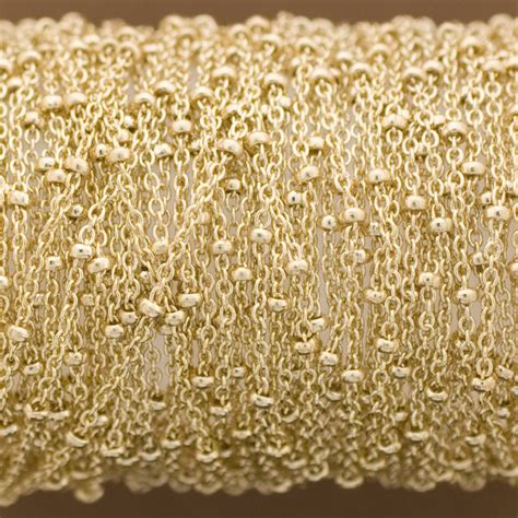 100 Feet Gold Filled Satellite Chain 14kt Gold Filled Cable Chain