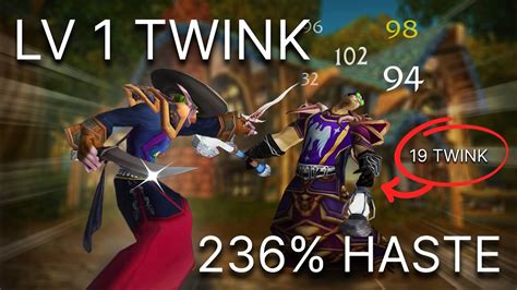 Lvl 1 Haste Twink Vs 19 Twink Youtube