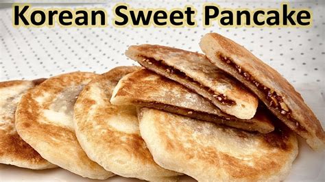 How To Make Korean Sweet Pancake Hotteok Street Vendor Recipe Youtube
