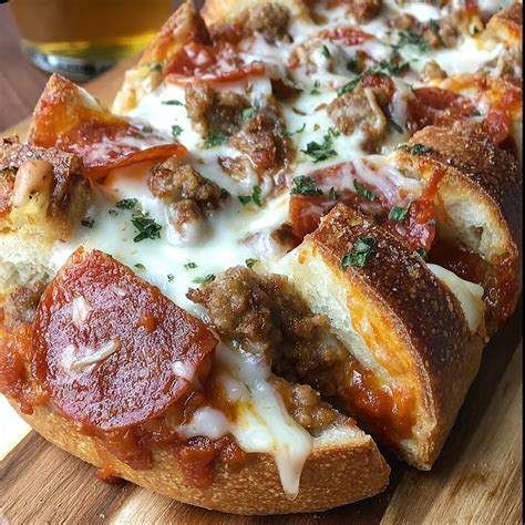 Meat Lovers Pizza Bread Recipes By Clare