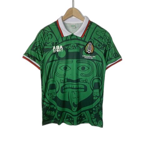 World Cup 98 Mexico Jersey Home Kit 1998 Retro Reissue Free Shipping