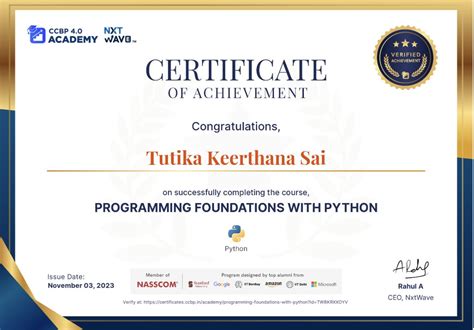 Keerthana Sai Tutika On Linkedin Python Certificationcomplete