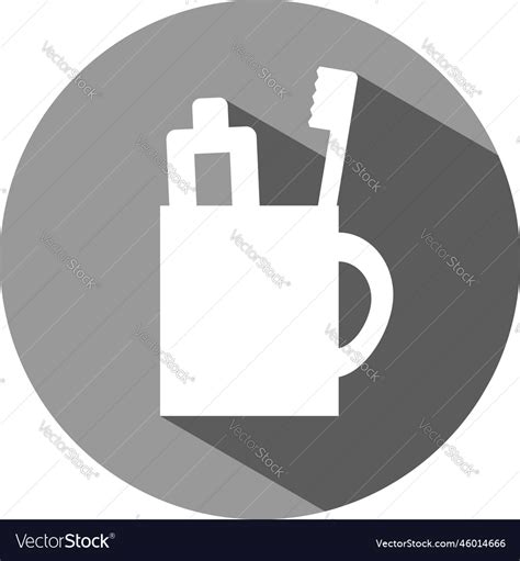 Circle Icon With Blue Shadow Toothpaste Set Vector Image