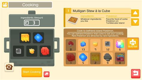 Pokémon Quest Cooking Recipes And Ingredients List Guide Nintendo Life