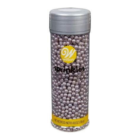 Silver Sugar Pearls Sprinkles 48 Ounce Bottle Candy Warehouse