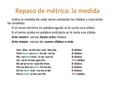 Esquemas De Metrica En Español Xdaaw