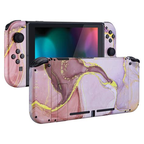 Replacement Backplate Housing Wfull Set Buttons Cosmic Pink Gold Shell