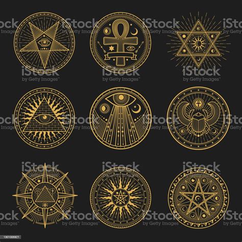 Occult Signs Occultism Alchemy Astrology Symbols Stock Illustration