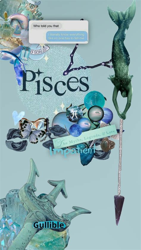 Pisces Pisceszodiacsign Piscesaesthetic Piscesmoodboard Piscescollage Piscesseason