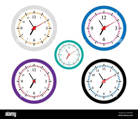 Contemporary Wall Clock In Cut Out Stock Images And Pictures Alamy