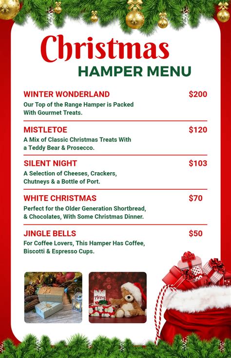 Christmas Menu Design Ideas And Examples