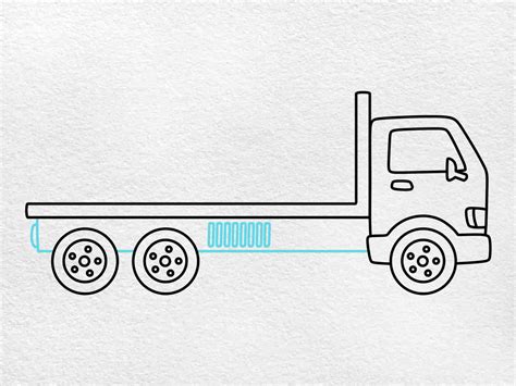 Flatbed Truck Drawing Helloartsy