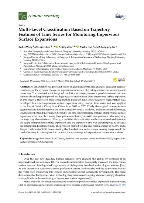 Pdf Multi Level Classification Based On Trajectory Features Of Time