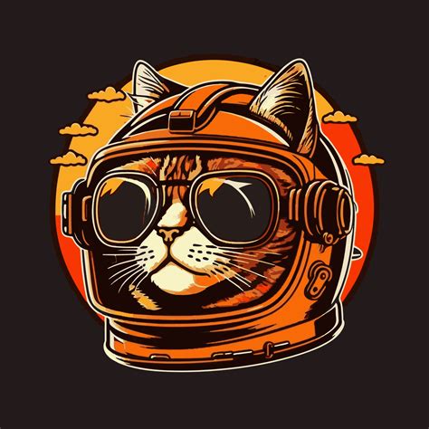 Cute Space Cat Vector Illustration 22976266 Vector Art At Vecteezy