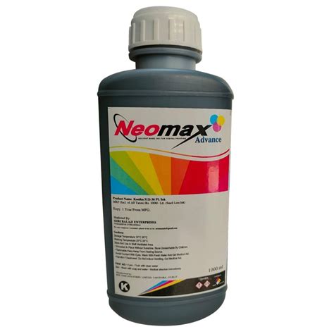 Neomax Grey Solvent Base Printing Ink Bottle Packaging Size 1000 Ml