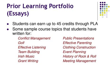 Ppt Prior Learning Assessment Powerpoint Presentation Free Download