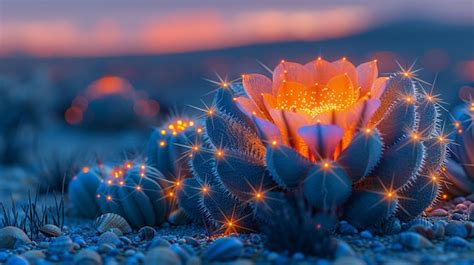 Desert Cactus Cinema Summer Messy Bushes Danxia Landform Background