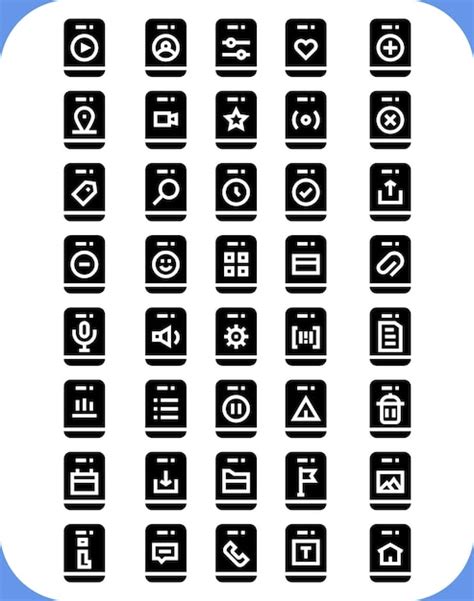Premium Vector Mobile Ui Filled Icon Pack