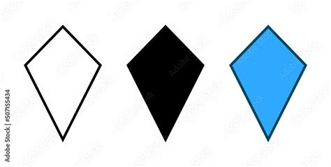 Kite Geometry Shape In Mathematics Stock Vector Adobe Stock