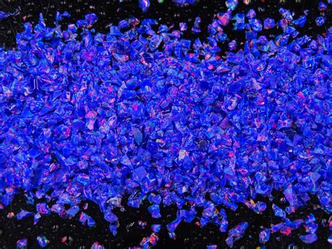 Crushed Opal Van Gogh Blue Premium Inlay Etsy