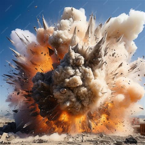 Premium Ai Image Closeup Of A Controlled Demolition Explosion