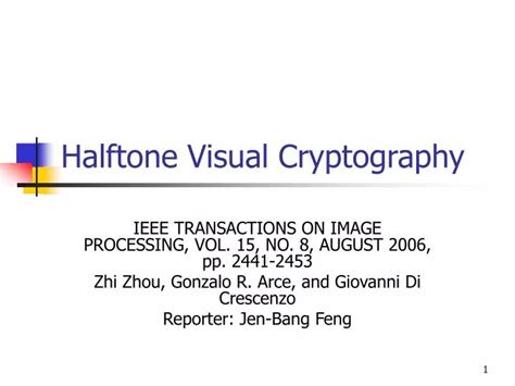 Ppt Halftone Visual Cryptography Powerpoint Presentation Free