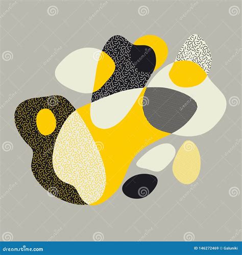 Abstract Geometric Shapes Flat Vector Illustration Stock Vector