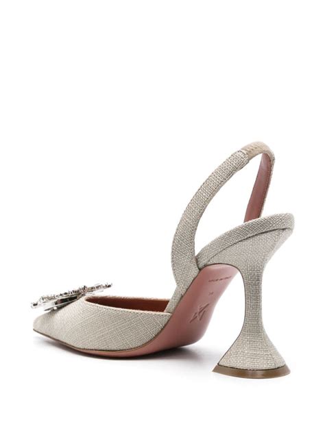 Amina Muaddi Begum Sling Canvas Pumps Balardi