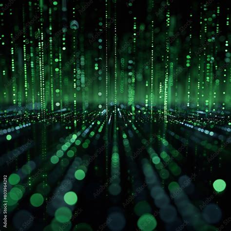 Abstract Data Landscape Realistic 3d Visualization Of Green Data Lake And Data Pipeline Stock