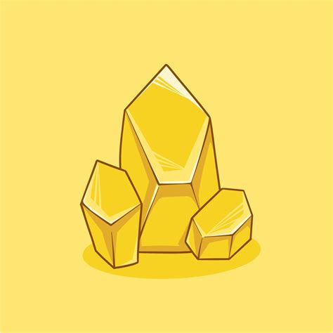 Yellow Crystal Formation With Pointed Top 51865580 Vector Art At Vecteezy