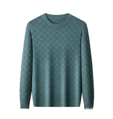 프리마켓탄현 남성 라운드넥 니트 Ho4 가을티셔츠 체크 긴팔티 울 키작남 함유 라운드 이너 티몬