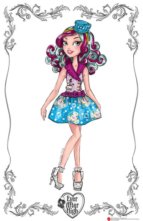 Eah Tea Party Madeline Hatter Concept Art In 2025 Ever After Dolls Ever After High Hatter