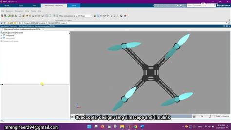 Quadcopter Modelling In Simscape Youtube