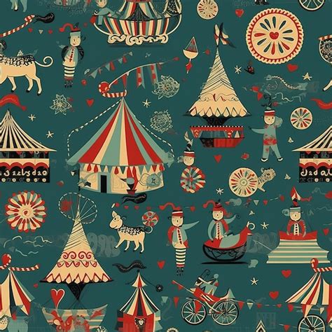 Premium Ai Image The Circus Pattern