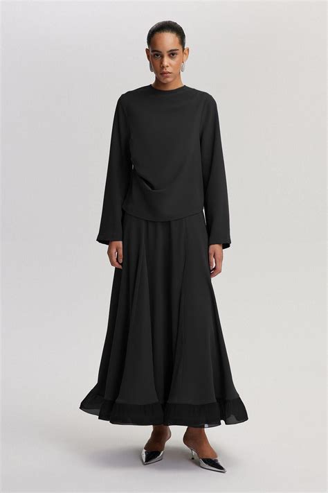 Touche Prive Şİfon Firfir Detayli Etek Takim Fiyatı Yorumları Trendyol